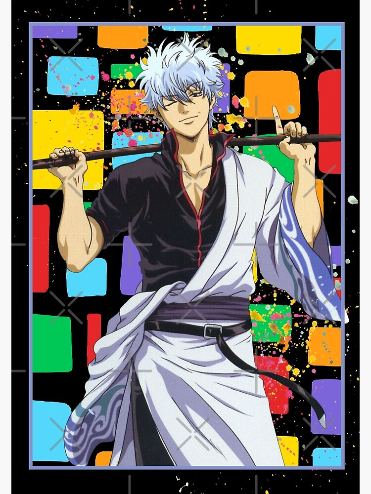 Póster «Gintoki Sakata Gintama Gin Tama Bloque de color Diseño de anime ...
