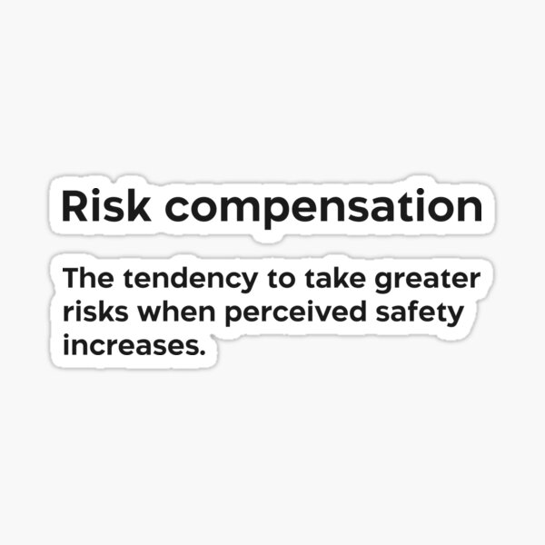 "Risk compensation black" Sticker by EdimQuotes | Redbubble