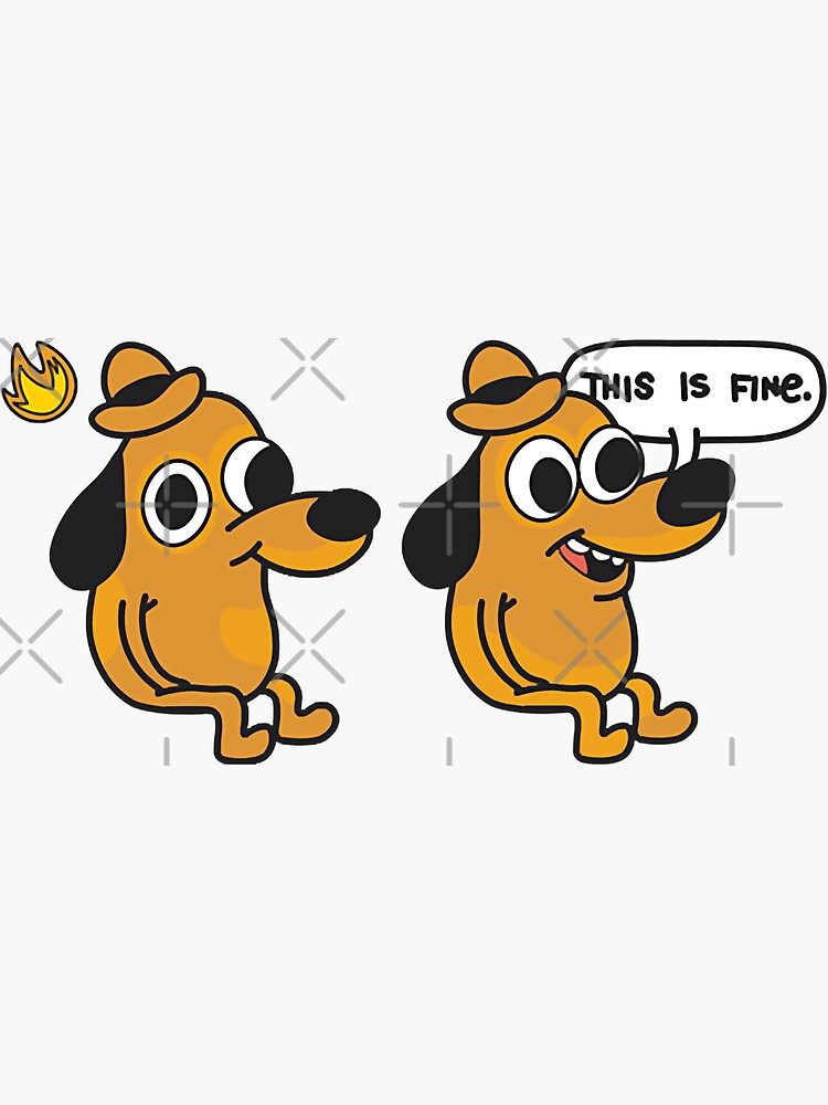 "Gifts For Women Dog Fire Meme Graphic For Fans" Sticker by ...