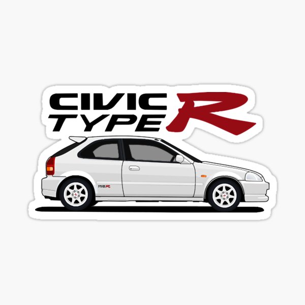 "civic type R white " Sticker by JuliaCase56889 | Redbubble
