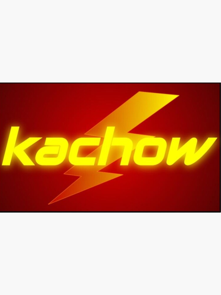 "Kachow " Sticker for Sale by EMBROIDERYPRINz | Redbubble