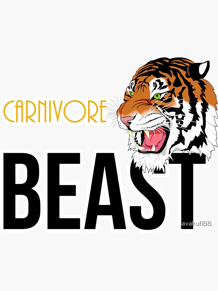 "Carnivore Tribe Beast" Sticker by javakufi88 | Redbubble