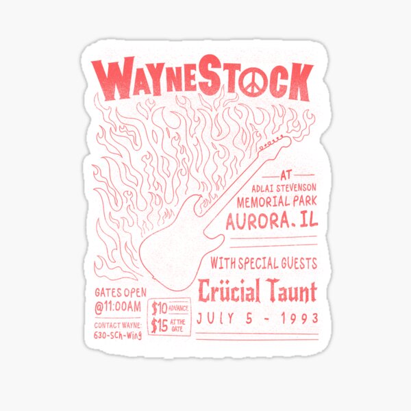 "Waynestock" Sticker by gxvobc | Redbubble