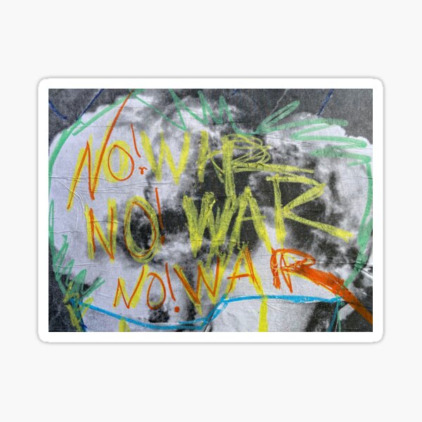 "No war" Sticker by Dusanel | Redbubble
