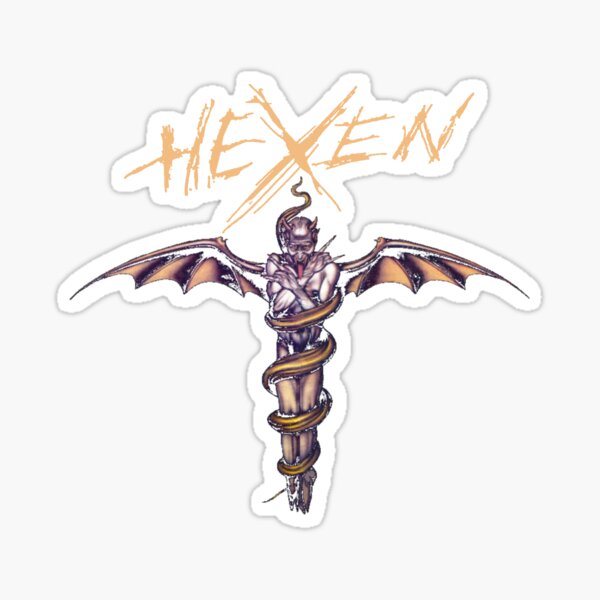 "HEXEN " Sticker for Sale by AllanSchneider | Redbubble