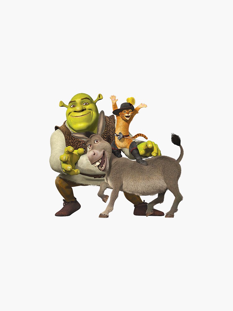 "Shrek with his friends !" Sticker by EarthJoy345 | Redbubble