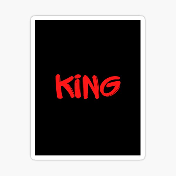 "King logo" Sticker for Sale by Zingclothes | Redbubble