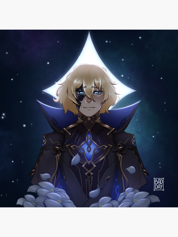 Pegatina «Genshin Impact Dainsleif with Inteyvat flowers» de BaddayArt ...