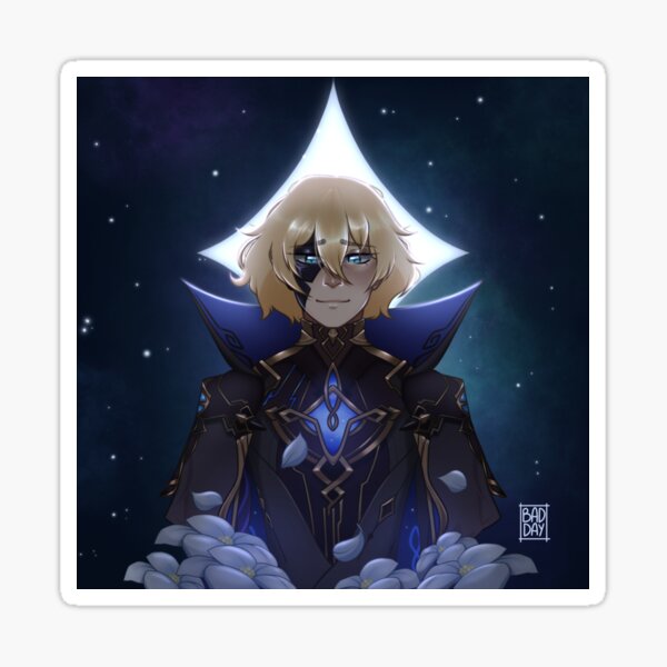 "Genshin Impact Dainsleif with Inteyvat flowers" Sticker for Sale by ...