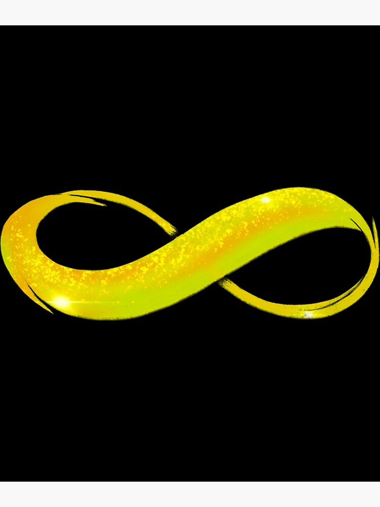 Lámina fotográfica «Golden Yellow INFINITY Symbol Neurodiversity ...