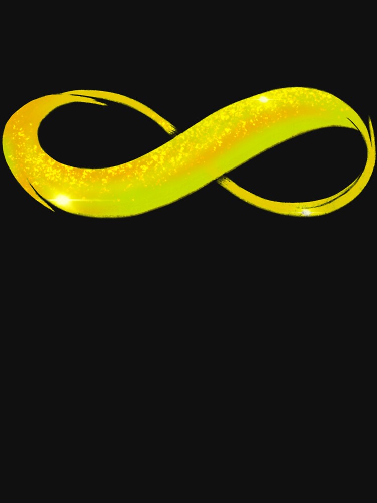 "Golden Yellow INFINITY Symbol Neurodiversity Autism ADHD Acceptance ...