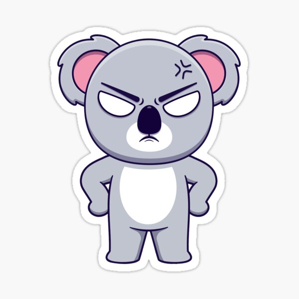 "Angry Koala Bear" Sticker by Aamirav | Redbubble