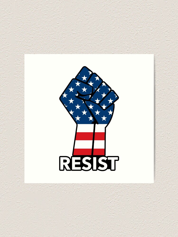 "Raised Fist - RESIST" Art Print for Sale by MikeTheGinger94 | Redbubble