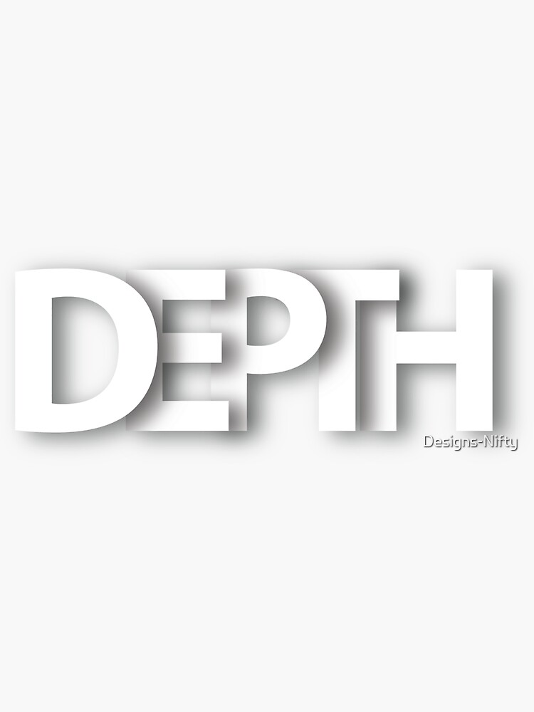 "DEPTH" Sticker by Designs-Nifty | Redbubble
