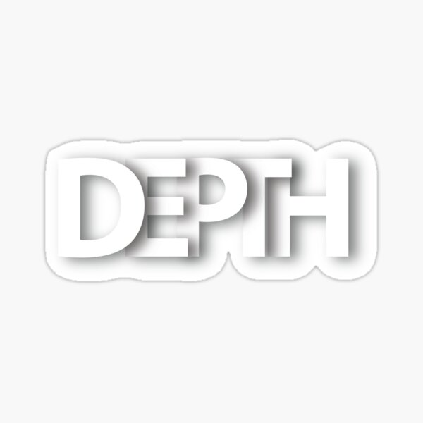 "DEPTH" Sticker by Designs-Nifty | Redbubble