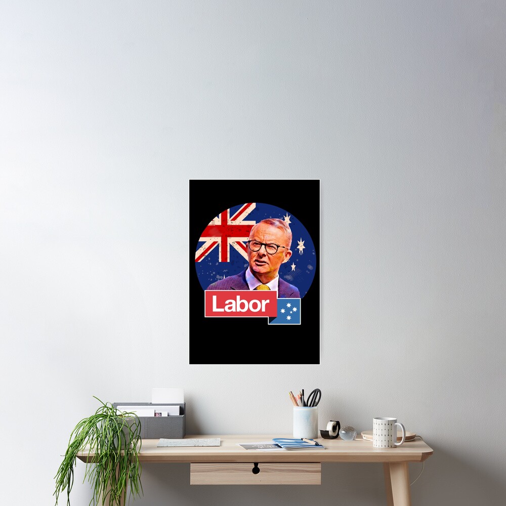 "Australian Labor Party | Anthony Albanese | Australian flag retro 2022 ...