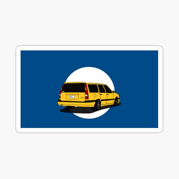 "Volvo 850R Illustration" Sticker by Bepsi- | Redbubble