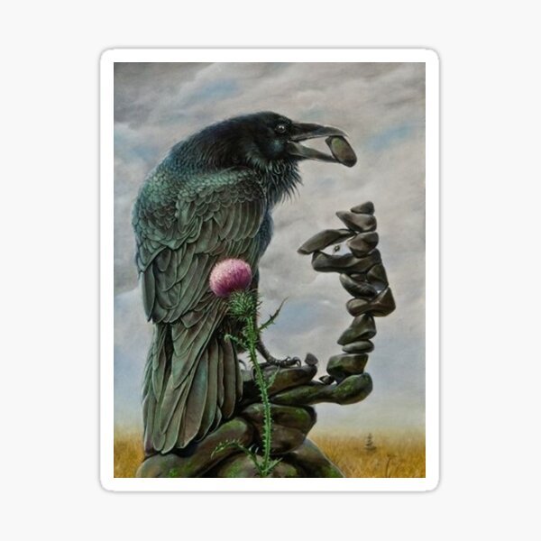 "Raven" Sticker by Tandava8 | Redbubble