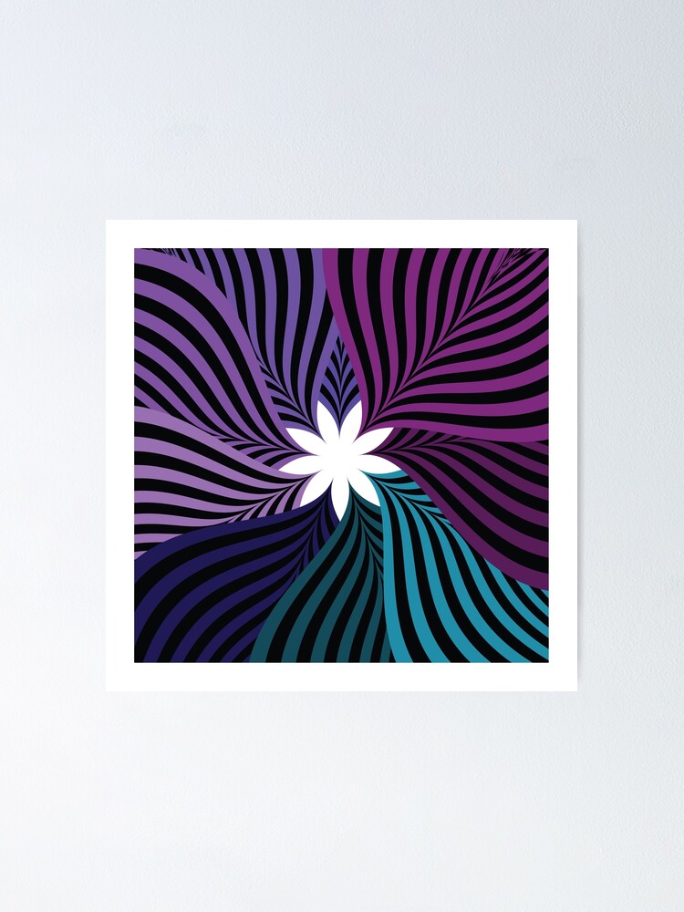 "Psychedelic optical flower frame" Poster for Sale by Asim138 | Redbubble