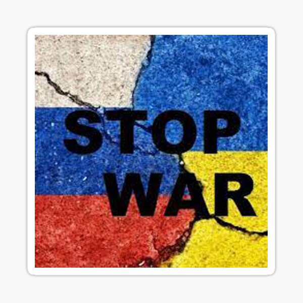 "stop war logo" Sticker for Sale by fold776 | Redbubble