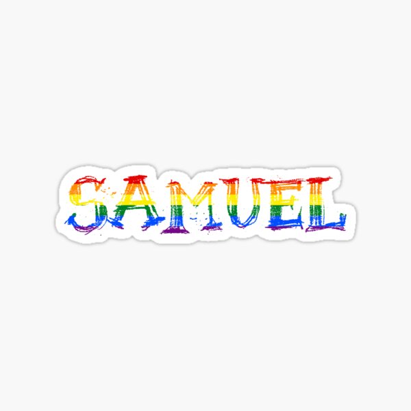 "Men rainbow name gay Samuel" Sticker for Sale by LoveIsColorful ...