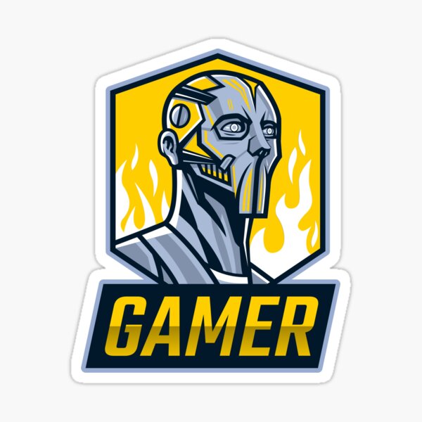 "Gamer with Futuristic Mask" Sticker for Sale by PRIVARSHU | Redbubble
