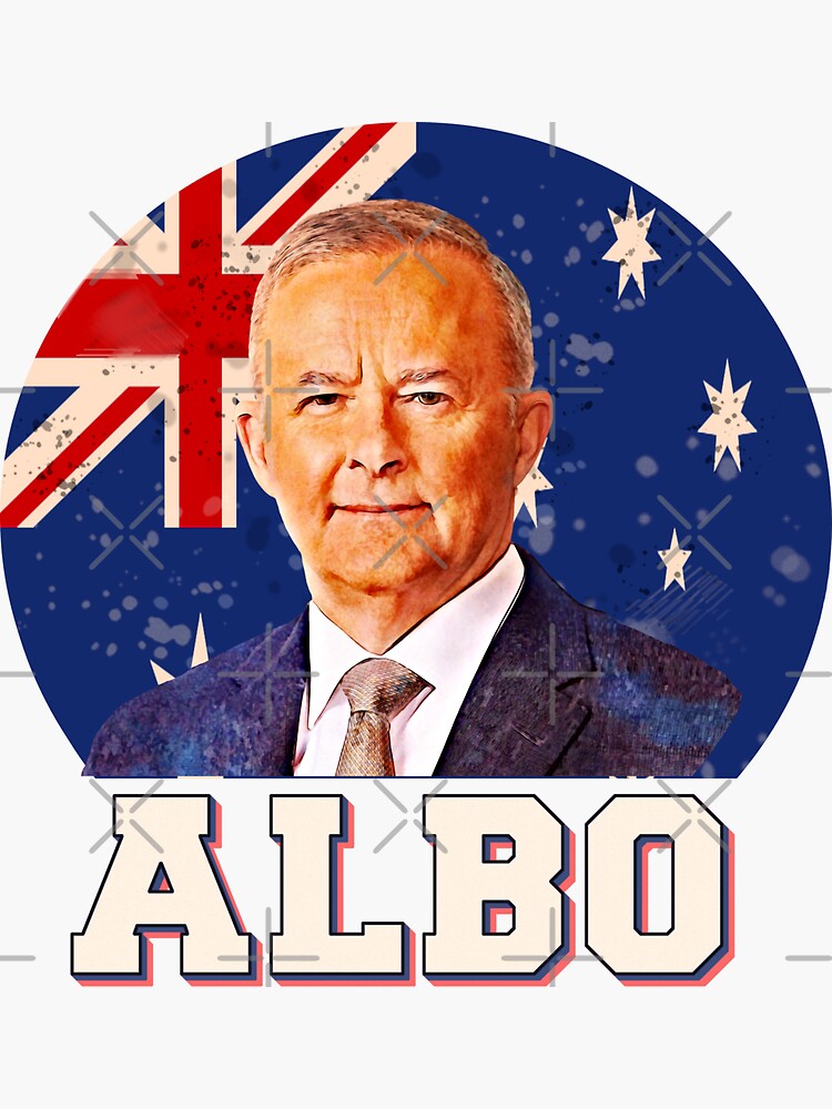 "Australian Labor Party | albo | Australian flag retro" Sticker by ...