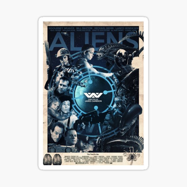 "Aliens (1986)" Sticker for Sale by AlienFanArt | Redbubble