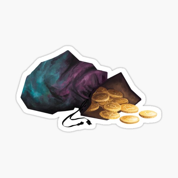 "Adventurer’s Money Pouch" Sticker by vargenfelt | Redbubble