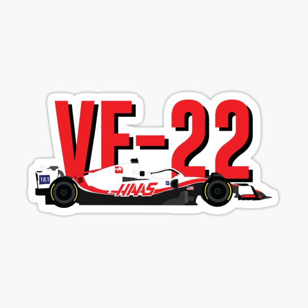 "Haas F1 Team car 2022 VF22 Mick Schumacher Kevin Magnussen " Sticker ...