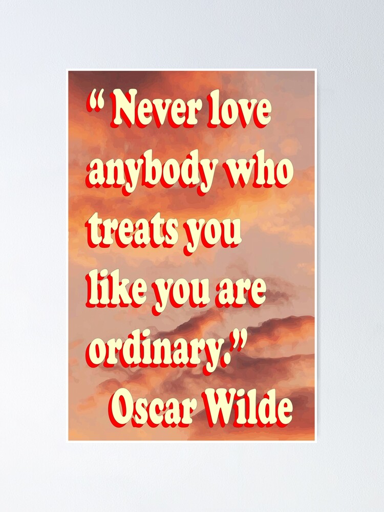 "oscar wilde quote" Poster by oko-designs | Redbubble