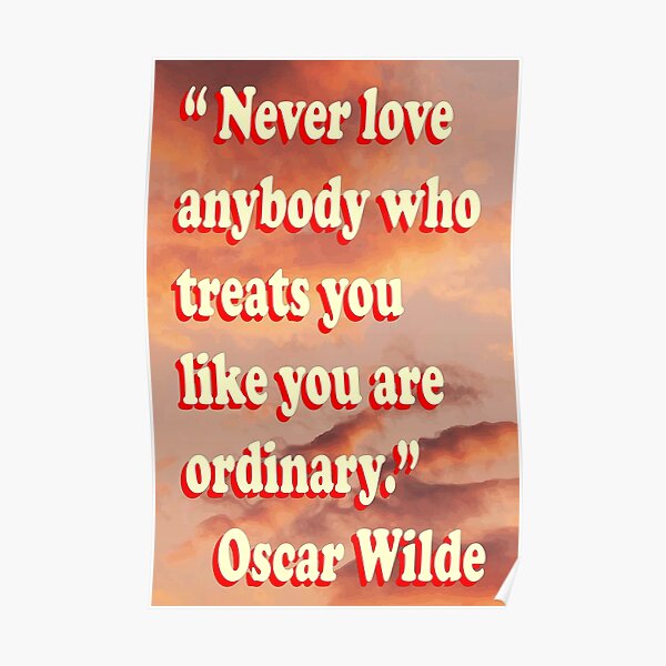 "oscar wilde quote" Poster by oko-designs | Redbubble