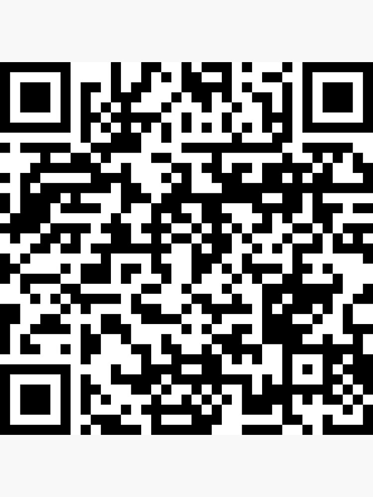 "Never Gonna Give You Up (qr code)" Sticker by Zerox987 | Redbubble