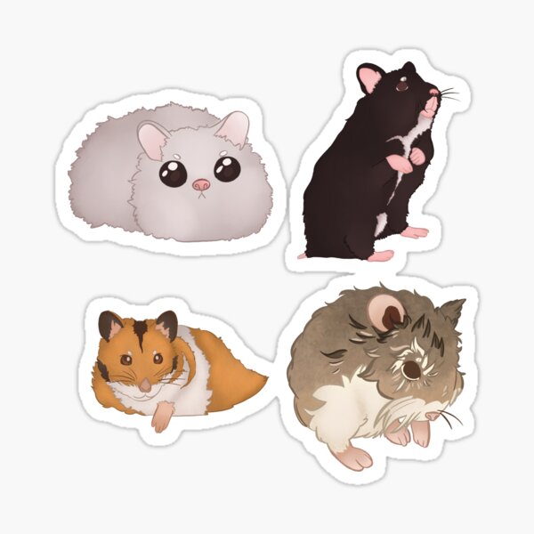 "Hammy Hamster Syrian and Drawf Sticker Pack" Sticker by ArtsyAriesInc ...