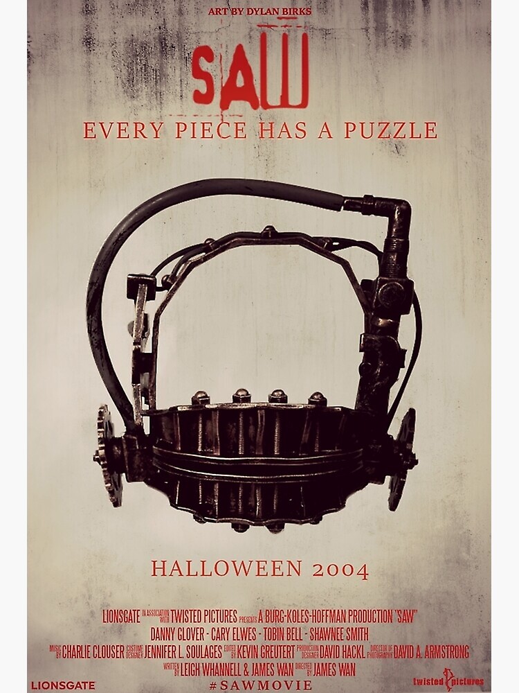 "SAW classic SAW poster design (Colour-brown) Poster" Poster for Sale ...