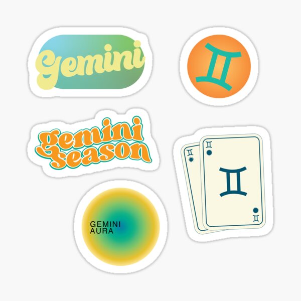 "Gemini Astrology Sign Sticker Pack" Sticker for Sale by danielalorenzo ...