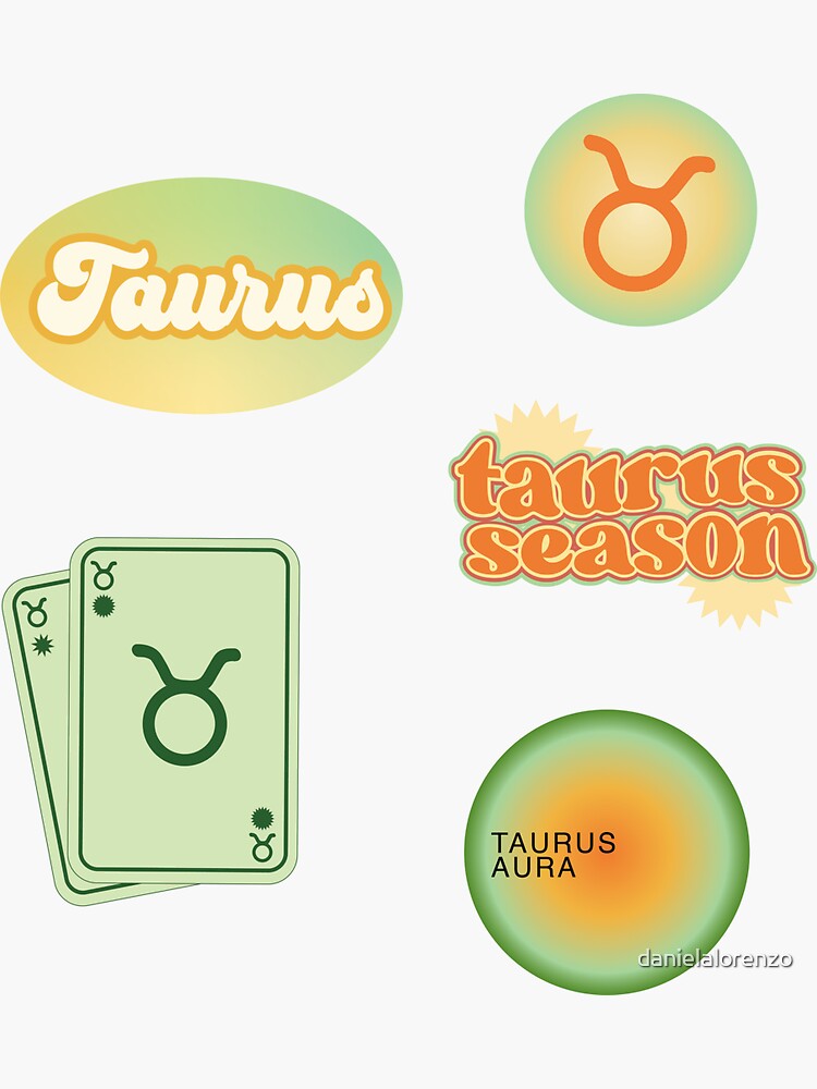 "Taurus Astrology Sign Sticker Pack" Sticker for Sale by danielalorenzo ...