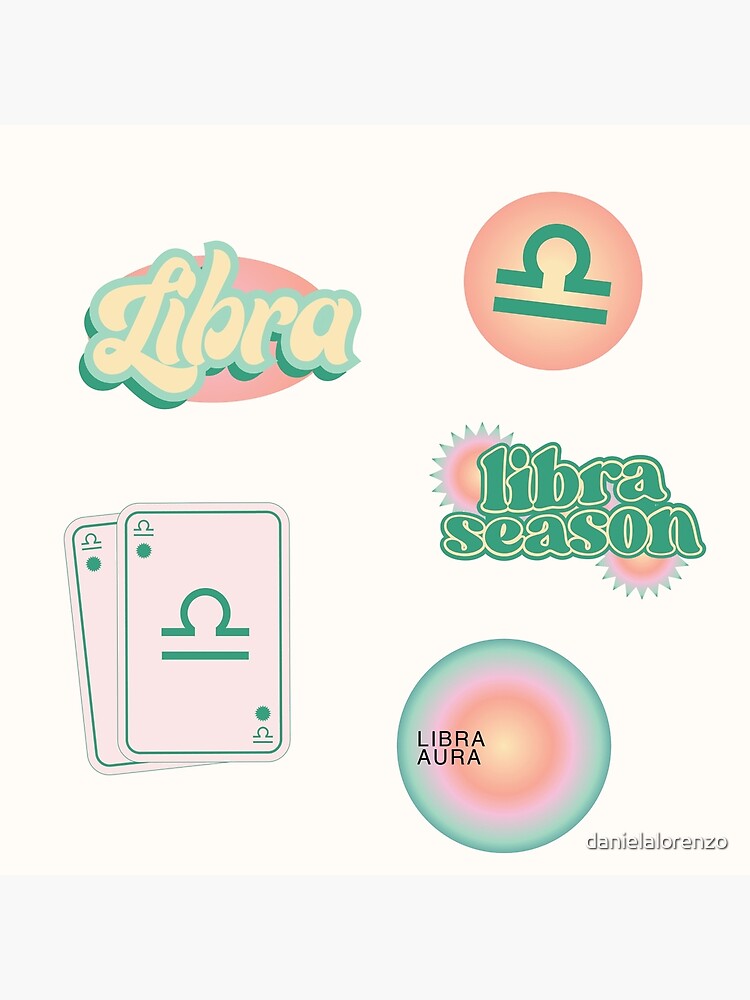 "Libra Astrology Sign Sticker Pack" Art Print for Sale by ...