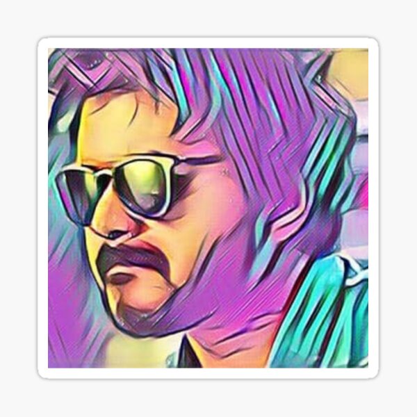 "Neon Color Master Vijay " Sticker by LilylanArtShop9 | Redbubble