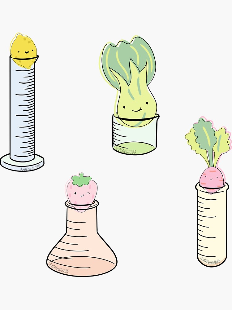 "Cute Lab food Sticker Set" Sticker by LabTech985 | Redbubble