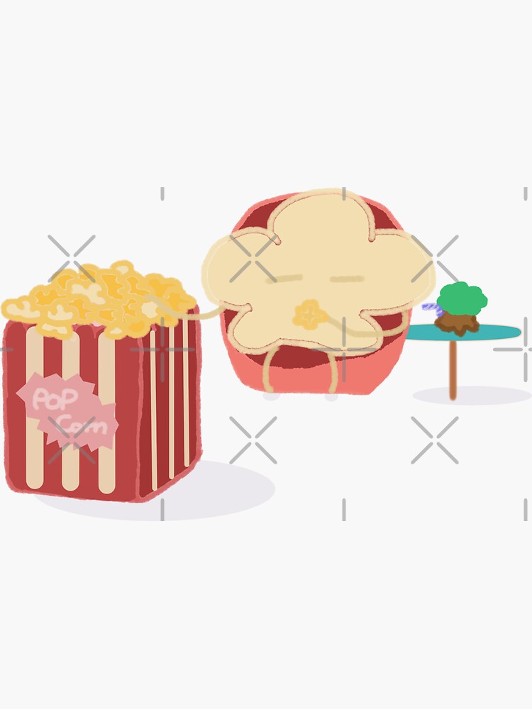 "Popcorn Bug Movie Night" Sticker by MILdecals | Redbubble