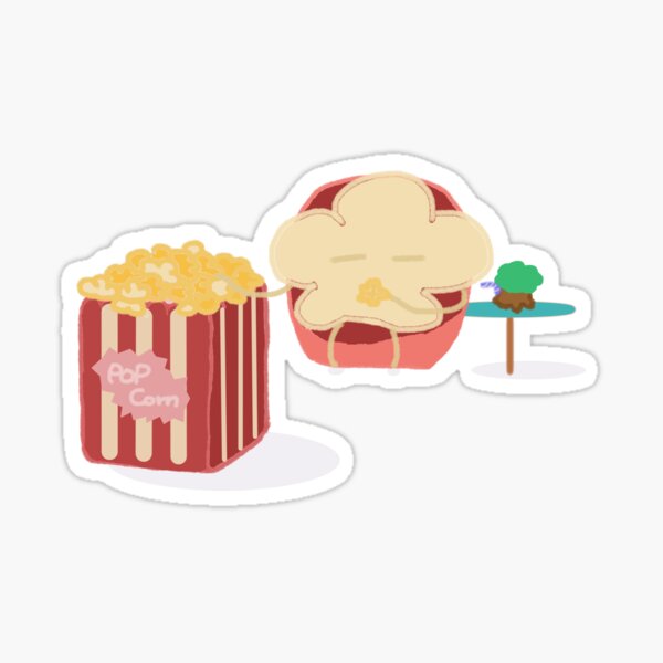 "Popcorn Bug Movie Night" Sticker by MILdecals | Redbubble