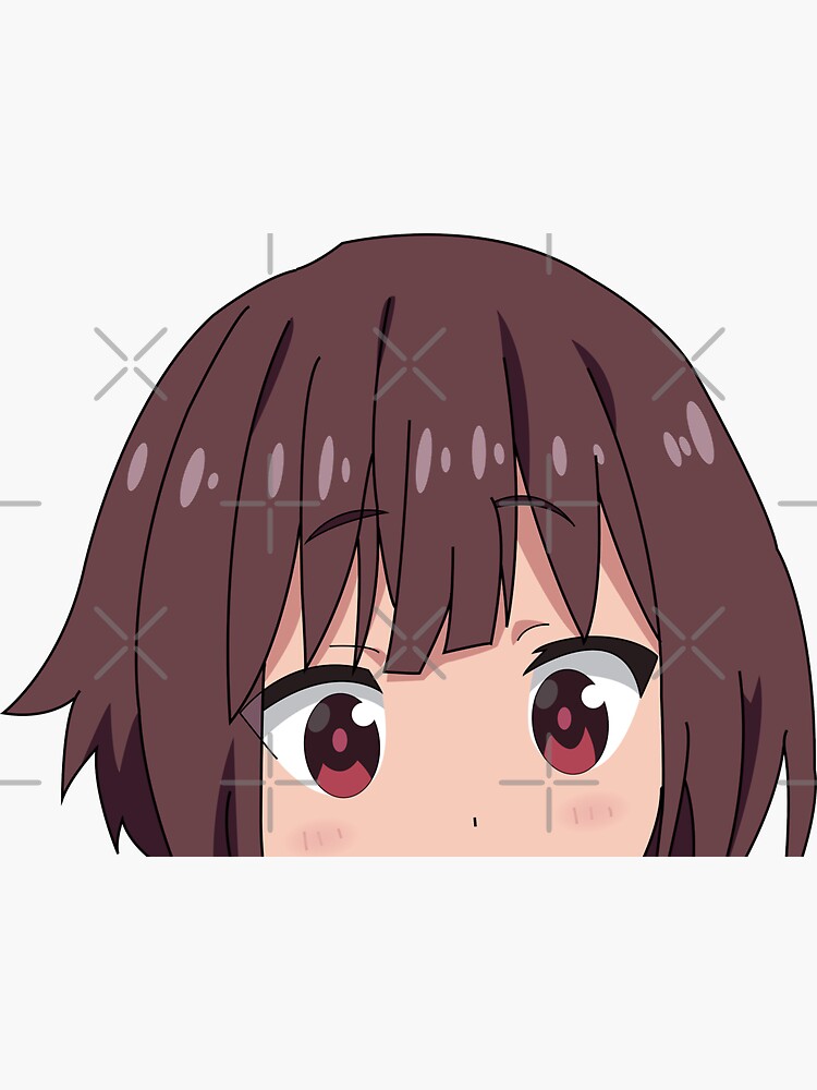 "Megumin peeker " Sticker for Sale by Akuma-san | Redbubble
