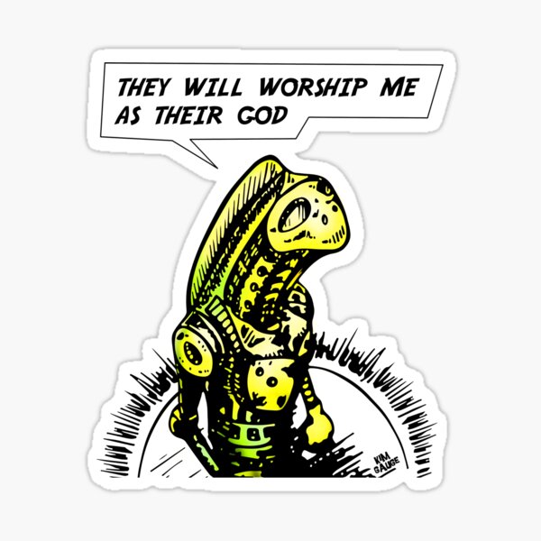 "Alien Gods" Sticker by kimgauge | Redbubble