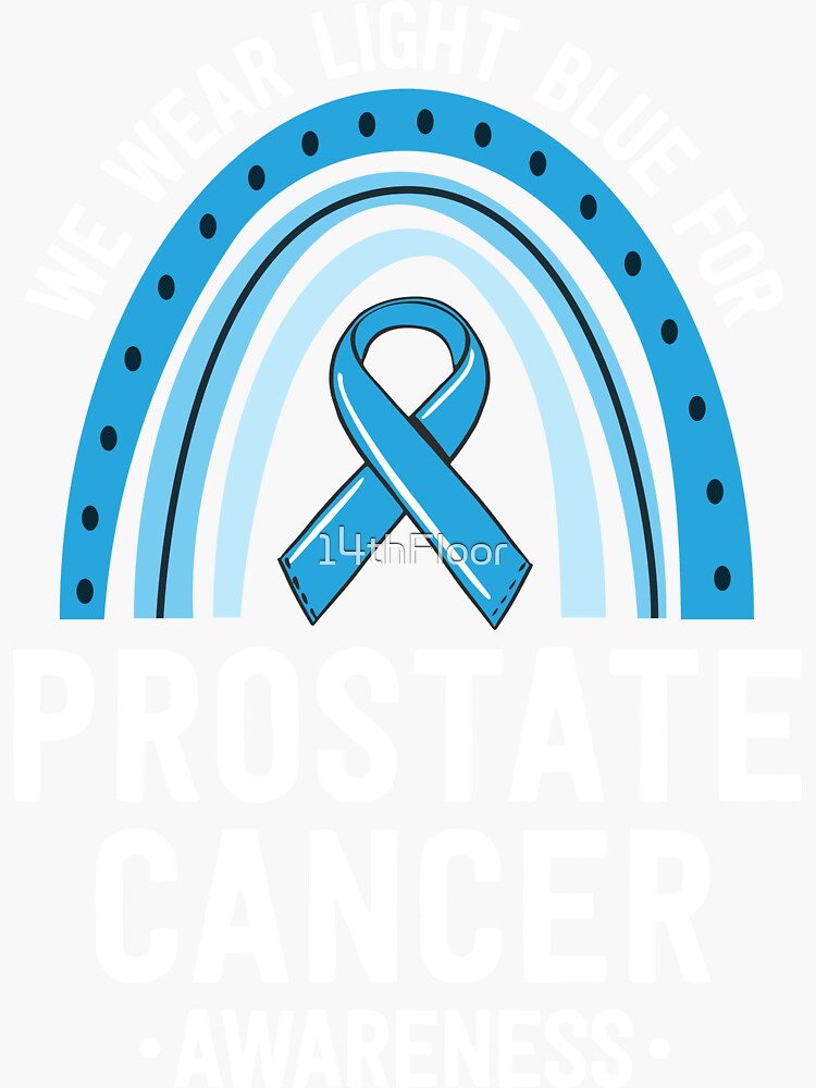 "We Wear Light Blue Prostate Cancer Awareness Family Group" Sticker by ...