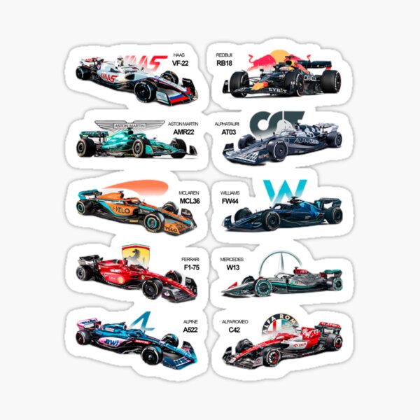 "F1 All cars 2022| Perfect Gift" Sticker by terriclea | Redbubble