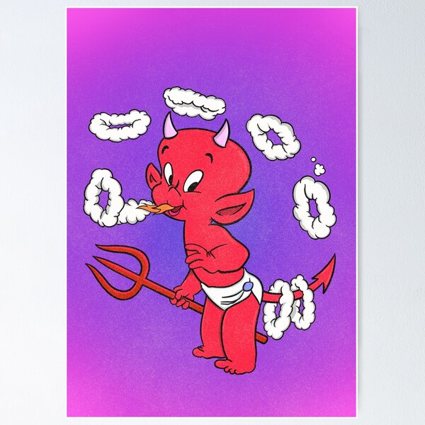 "Hot Stuff Little Devil" Poster for Sale by ouijababeart | Redbubble