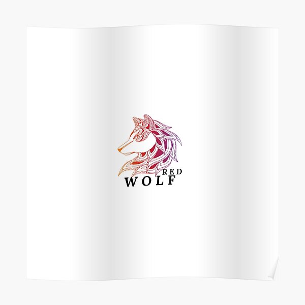 "Red Wolf " Poster for Sale by Nickky66 | Redbubble