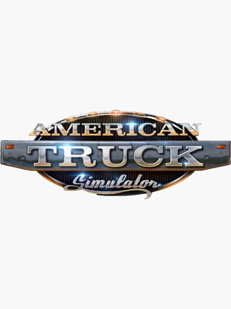 "American Truck Simulator Logo Classic T-Shirt" Sticker for Sale by ...