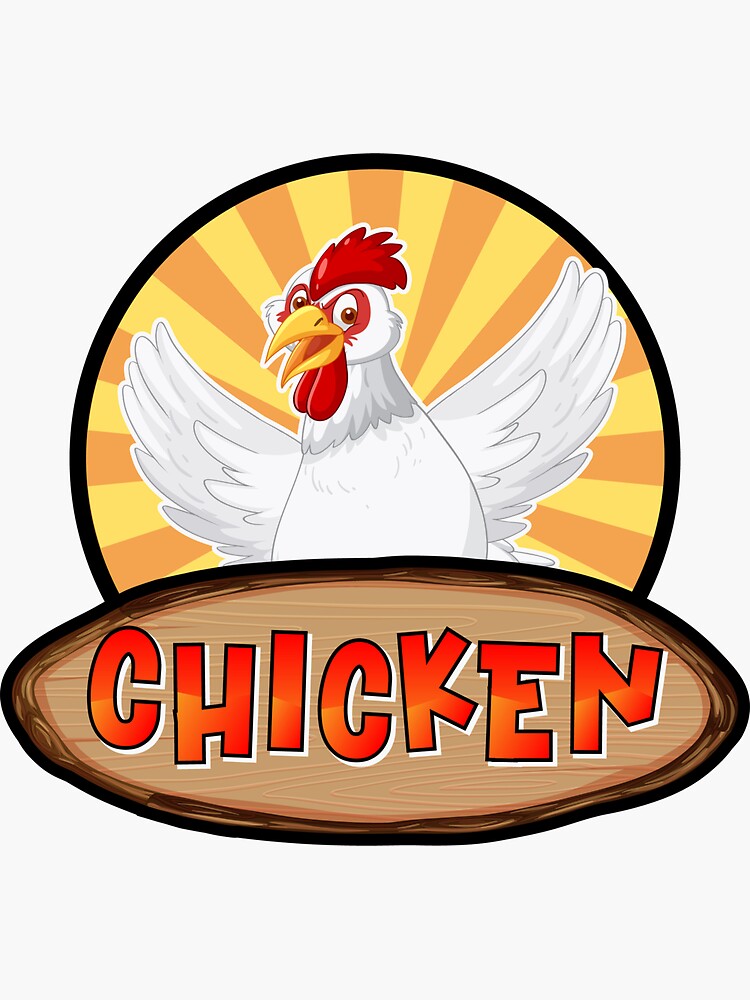"chicken poulet sticker." Sticker by Lachkarstore | Redbubble